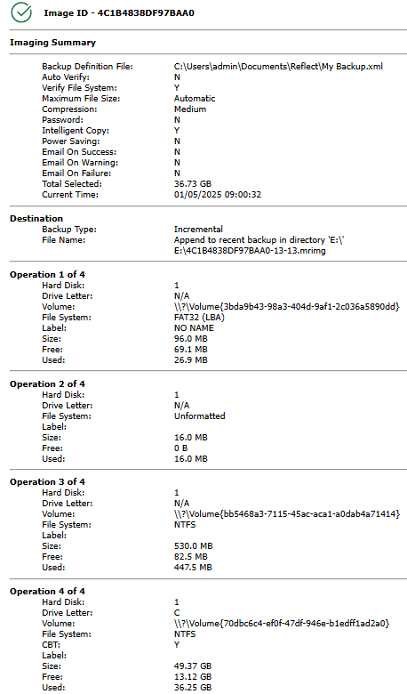 Viewing Macrium Reflect Log Files